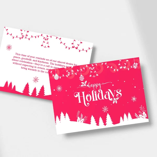 Red Holidays Postcard Printing Services in Brampton